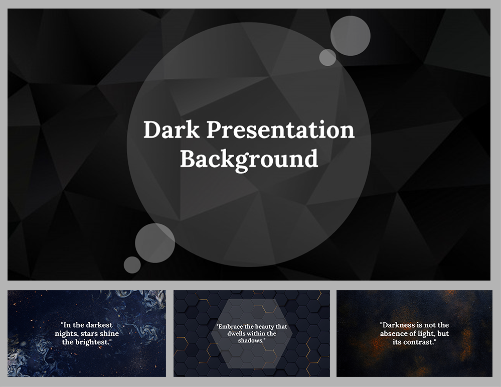 Dark Presentation Background and Google Slides Templates