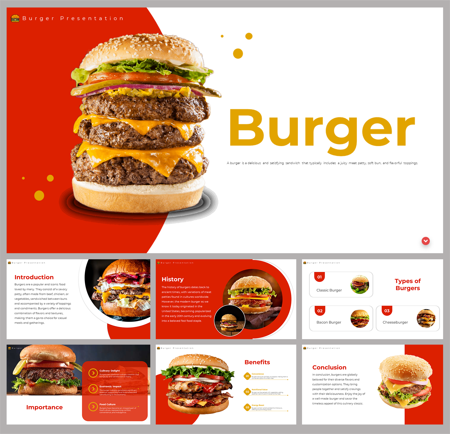 Burger PowerPoint Presentation And Google Slides Themes
