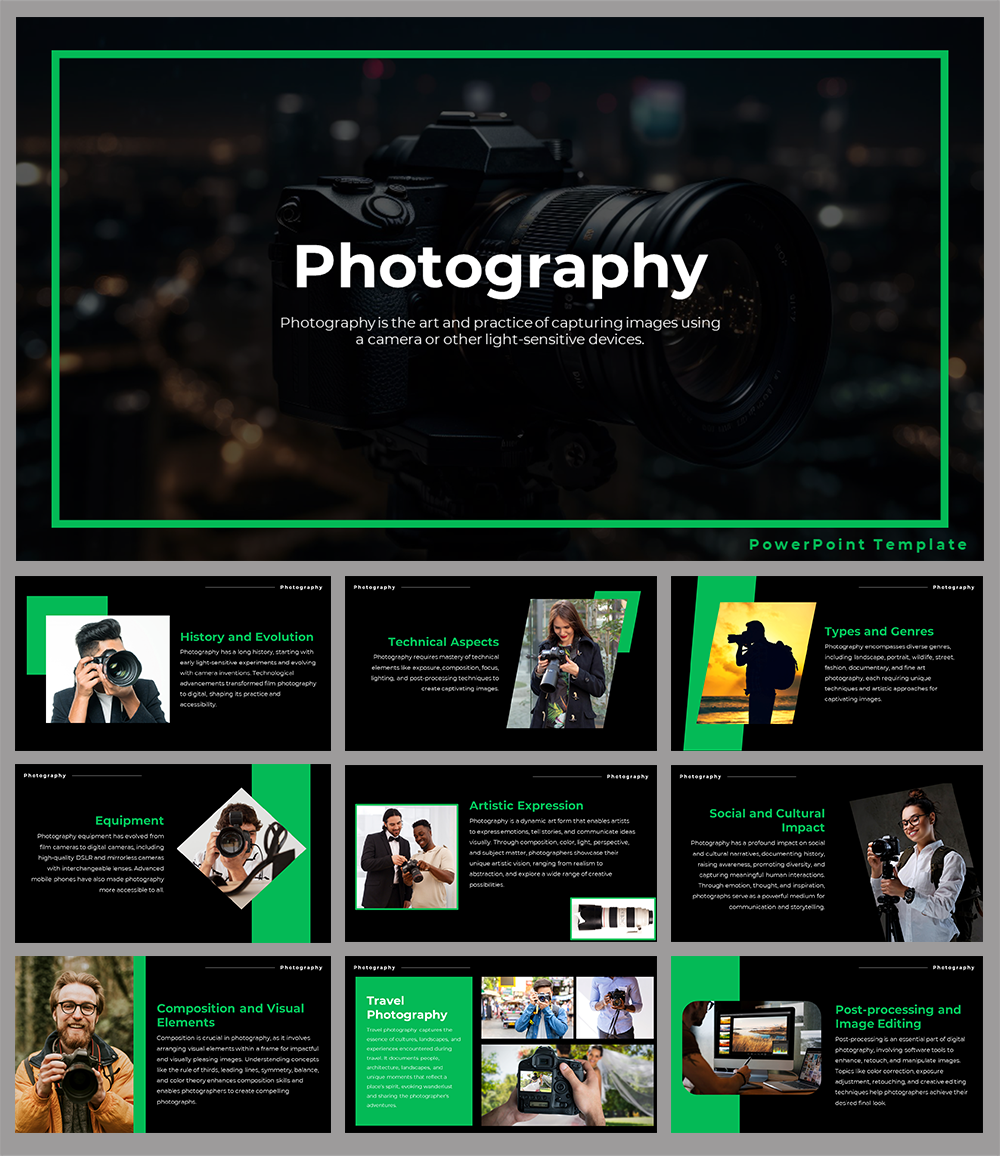 Photography PowerPoint and Google Slides Templates