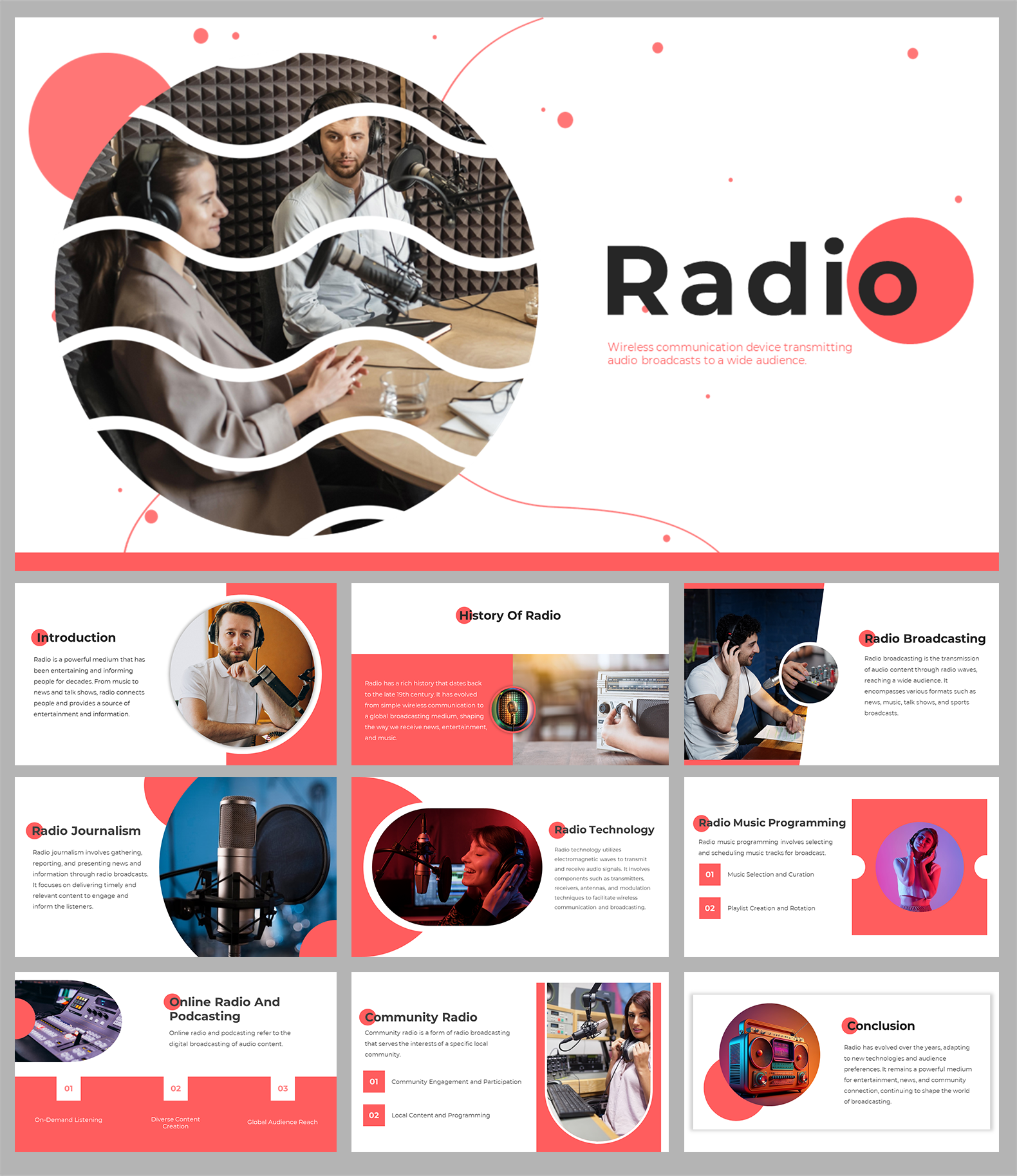 Get this Radio PowerPoint and Google Slides Themes