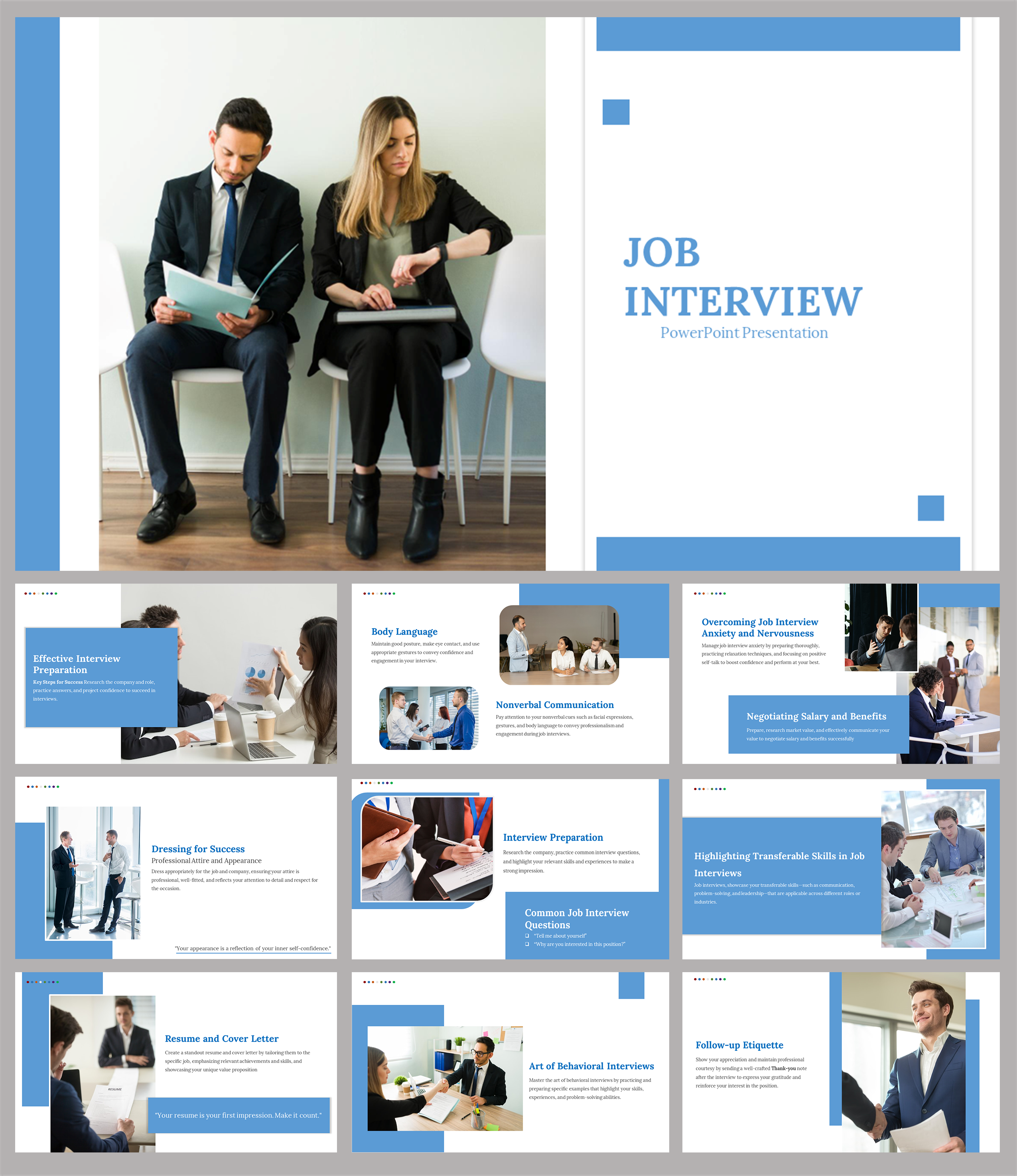Free Job Interview PPT Template and Google Slides Themes
