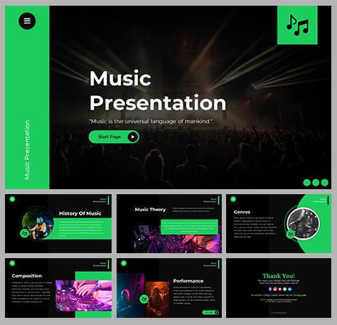 Get Now! Music PowerPoint And Google Slides Templates