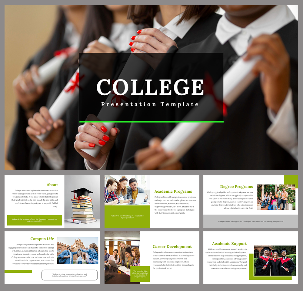 College Presentation Template and Google Slides Themes
