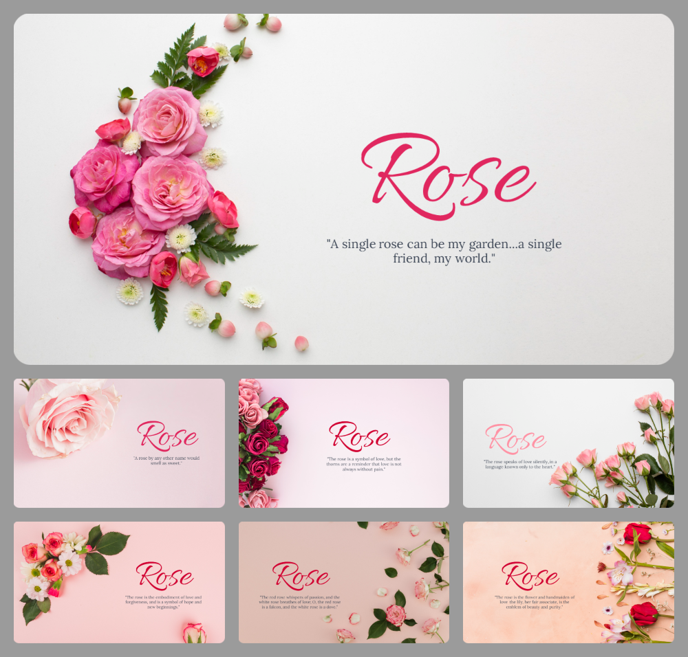 Rose Flower Powerpoint Backgrounds Beautiful Single Rose Flower Frame