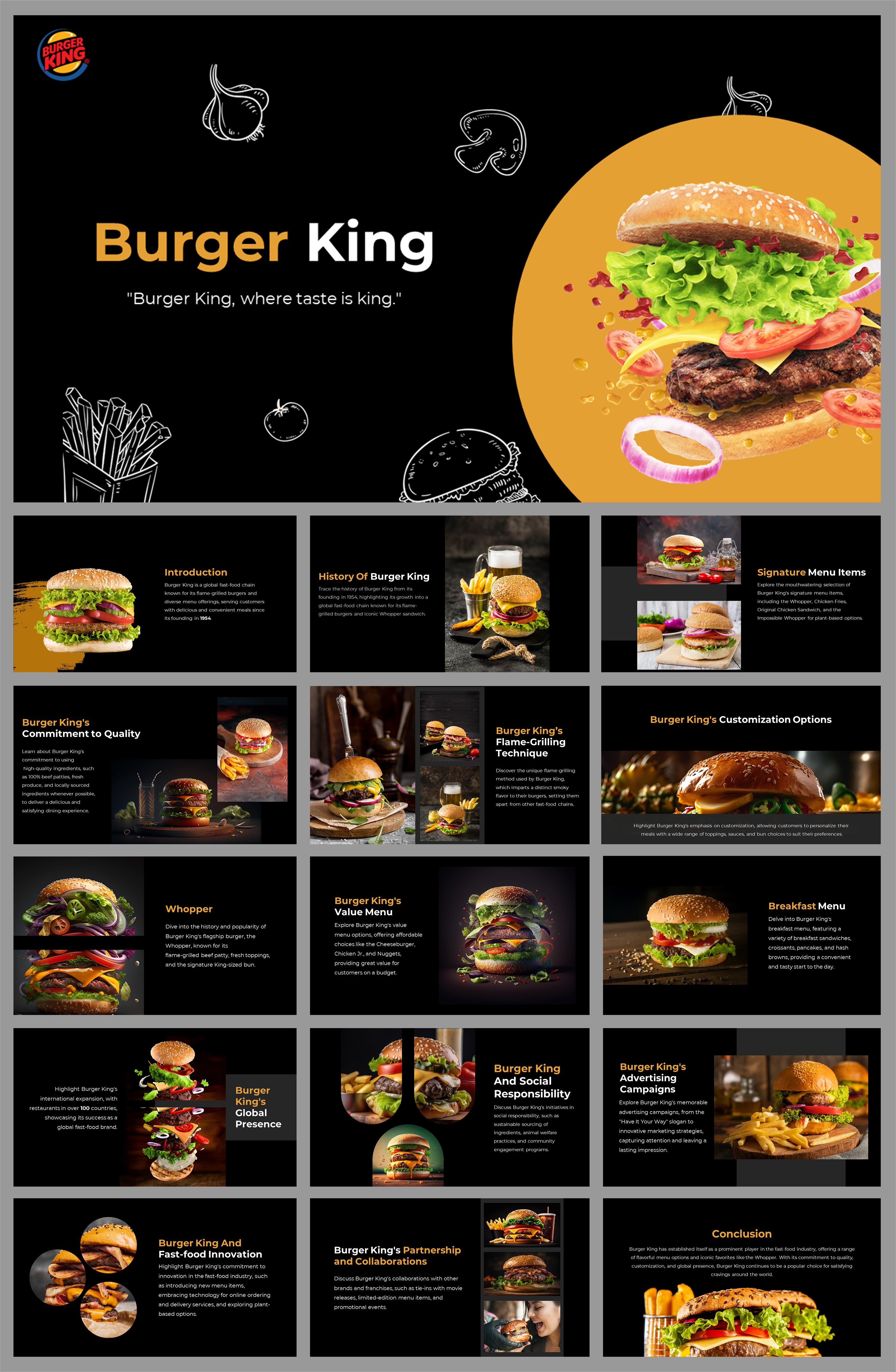 Burger Powerpoint Templates Modern Food Presentation Powerpoint