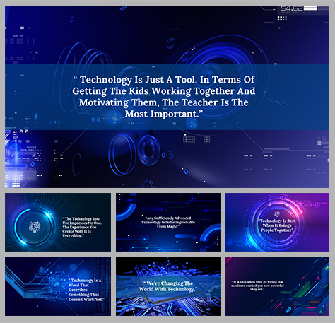 Blue Technology Background For PPT And Google Slides Themes
