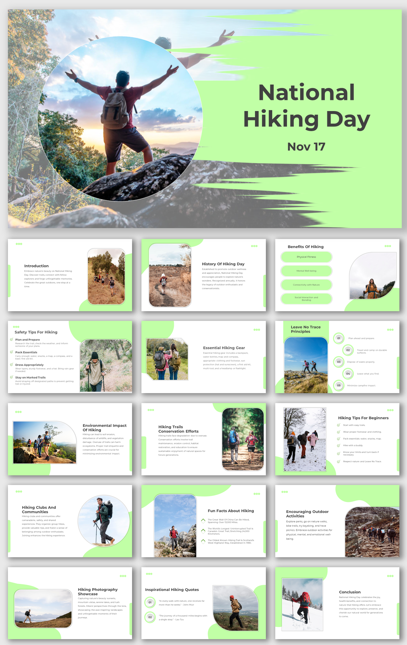 Buy Now! National Hiking Day PPT And Google Slides Themes