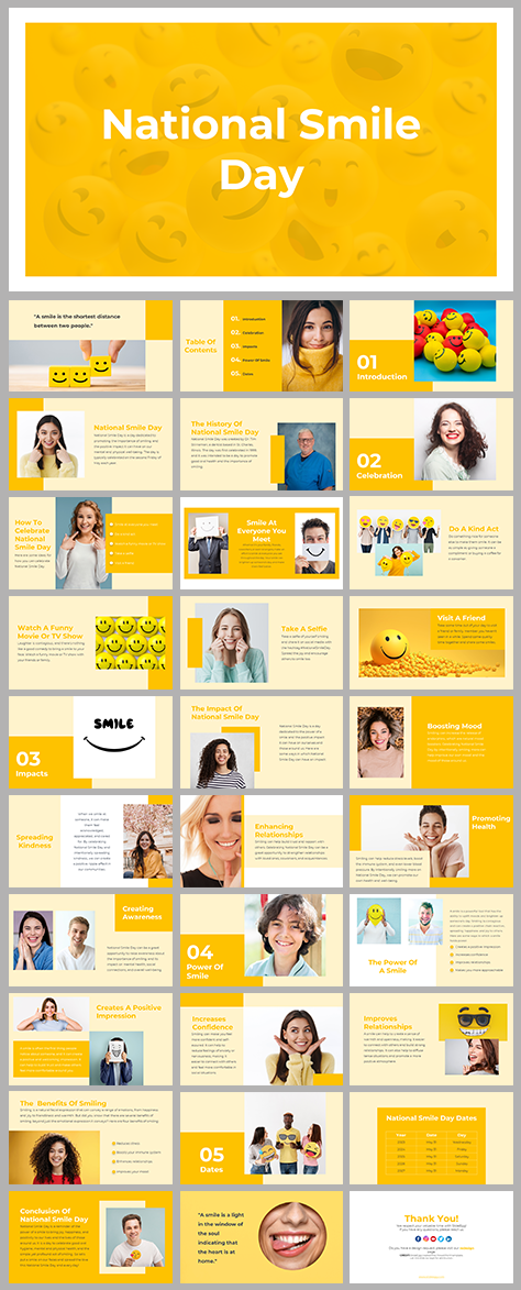 National Smile Day PPT And Google Slides Templates