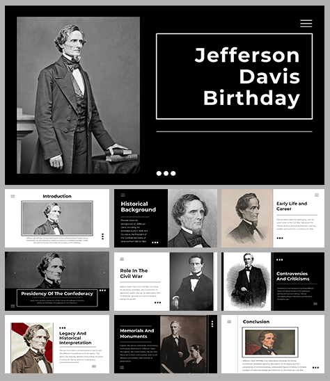 Jefferson Davis Birthday PowerPoint And Google Slides Themes