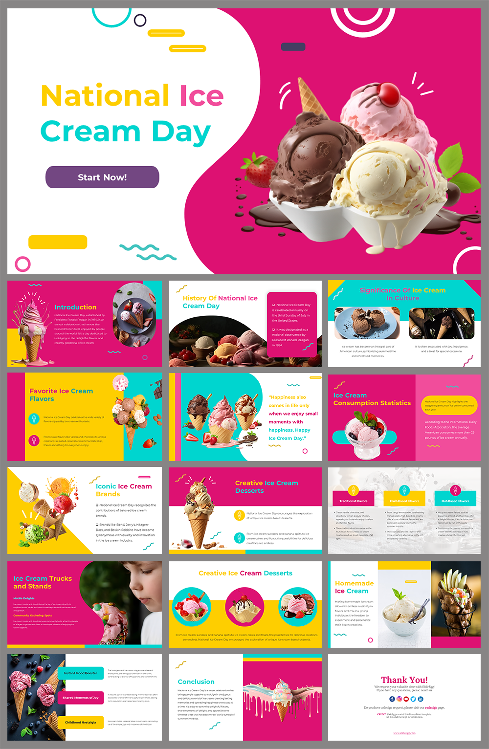 National Ice Cream Day PowerPoint And Google Slides Themes