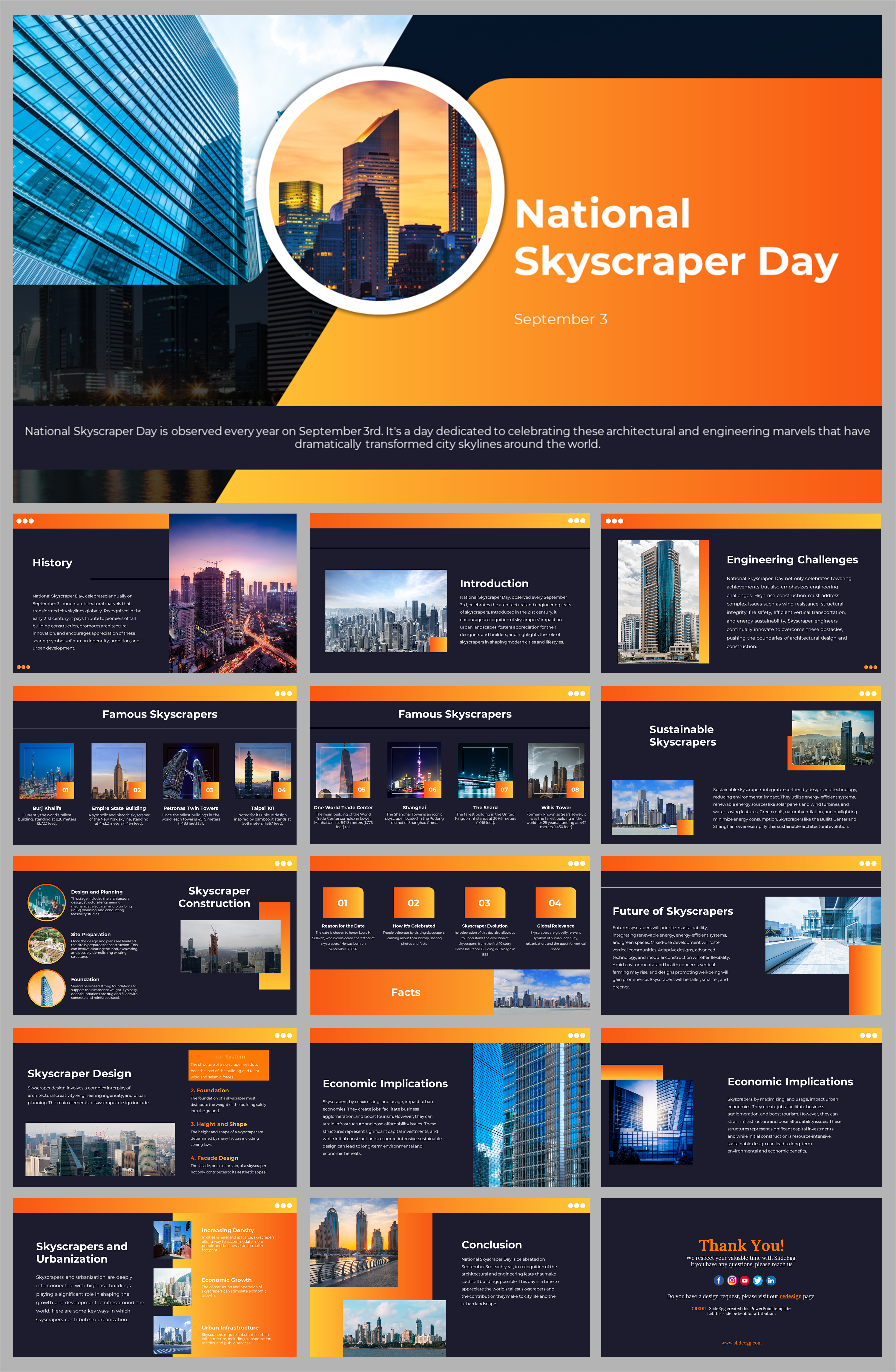 National Skyscraper Day PPT And Google Slides Templates