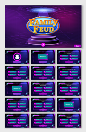 Shop Now! Animated Movies Family Feud PPT And Google Slides