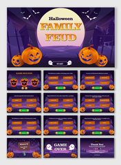Shop Now! Animated Movies Family Feud PPT And Google Slides