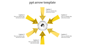 Attractive Ring model arrow PowerPoint template