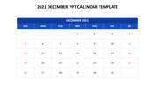 PowerPoint Weekly Calendar Template PPT For Presentation