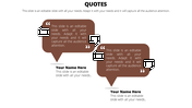 Creative Quote PowerPoint Template Design-Green Color