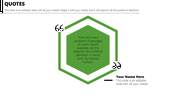 Creative Quote PowerPoint Template Design-Green Color