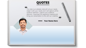 Creative Quote PowerPoint Template Design-Green Color