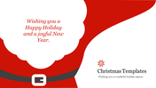 Editable Christmas Message PPT Template and Google Slides
