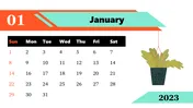 Download Now! 2023 Calendar Google Slides & PPT Template