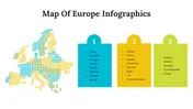 Editable Map Of Europe Infographics PowerPoint Presentation
