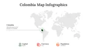 Colombia Map Infographics PowerPoint And Google Slides