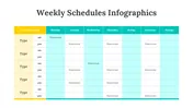Weekly Schedules Infographics PowerPoint And Google Slides