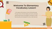 Elementary Vocabulary Lesson PowerPoint And Canva Slides