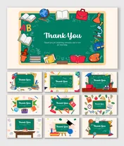 Thank You Slide For Education PowerPoint And Canva Slides