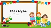 Editable Kids And School Theme Thanks PPT And Canva Slides