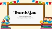 Editable Kids And School Theme Thanks PPT And Canva Slides