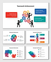 Achieve Teamwork PowerPoint Presentation And Canva Template