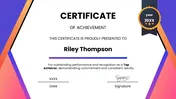 Certificate For Top Achievers PowerPoint Presentation