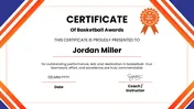 Basketball Awards Certificates PPT And Canva Template