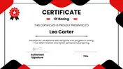 Boxing Certificate Presentation And Canva Template