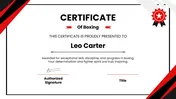 Boxing Certificate Presentation And Canva Template