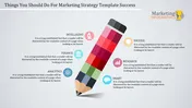 Editable Marketing Strategy Template PPT Slide - Gear Wheel