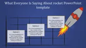 Multicolor Rocket Launched PowerPoint Template Designs
