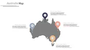 Free Editable Map of Australia PPT Template & Google Slides