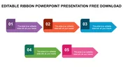 Editable Ribbon PowerPoint Presentation Free Download Template