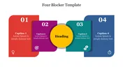 Editable Four Blocker Template Presentation