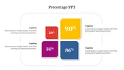 Attractive Quad Chart Presentation Template PPT Slide