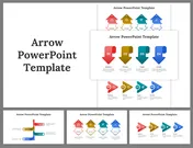 Buy Multicolor Four Process Arrows PowerPoint Templates
