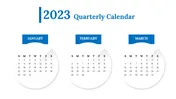 2023 Quarterly Calendar PPT And Google Slides Templates