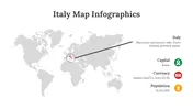 Italy Map Infographics PPT And Google Slides Templates