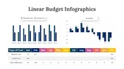 Ready To Use Linear Budget Infographics PowerPoint Template