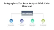 Infographics For SWOT Analysis With Color Gradient PPT