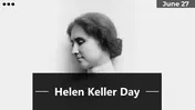 Helen Keller Day PowerPoint and Google Slides Templates