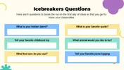 Get Our First Day Of School Icebreaker Activities PPT
