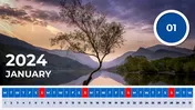 Download Free 2024 Calendar Google Slides Template